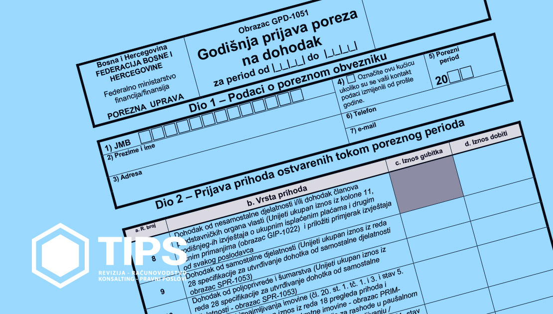 Kako pravilno popuniti obrazac GPD 1051? | TIPS d.o.o.